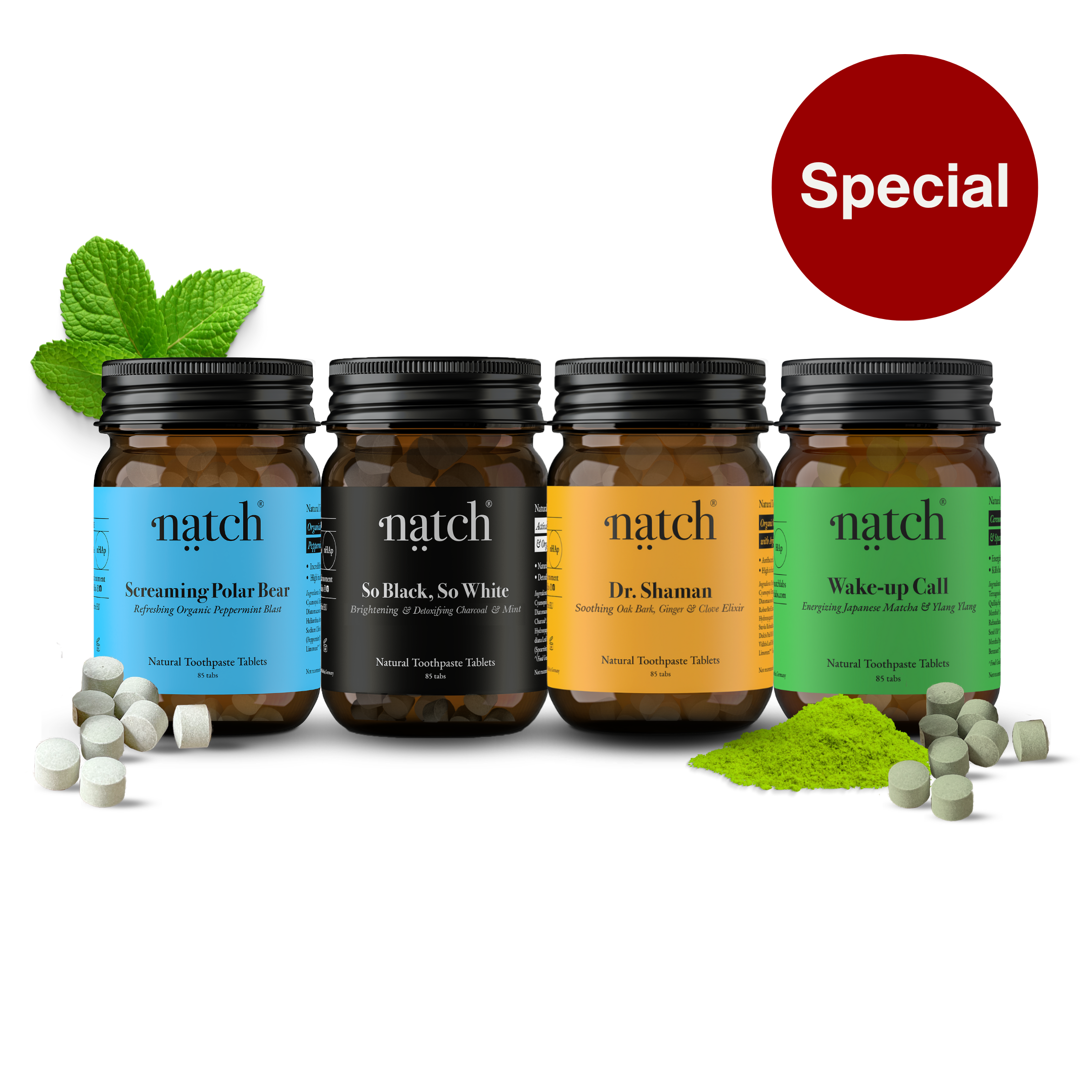 The Foursome | Best Seller •• Natch - Natural Toothpaste Tabs – Natch Labs