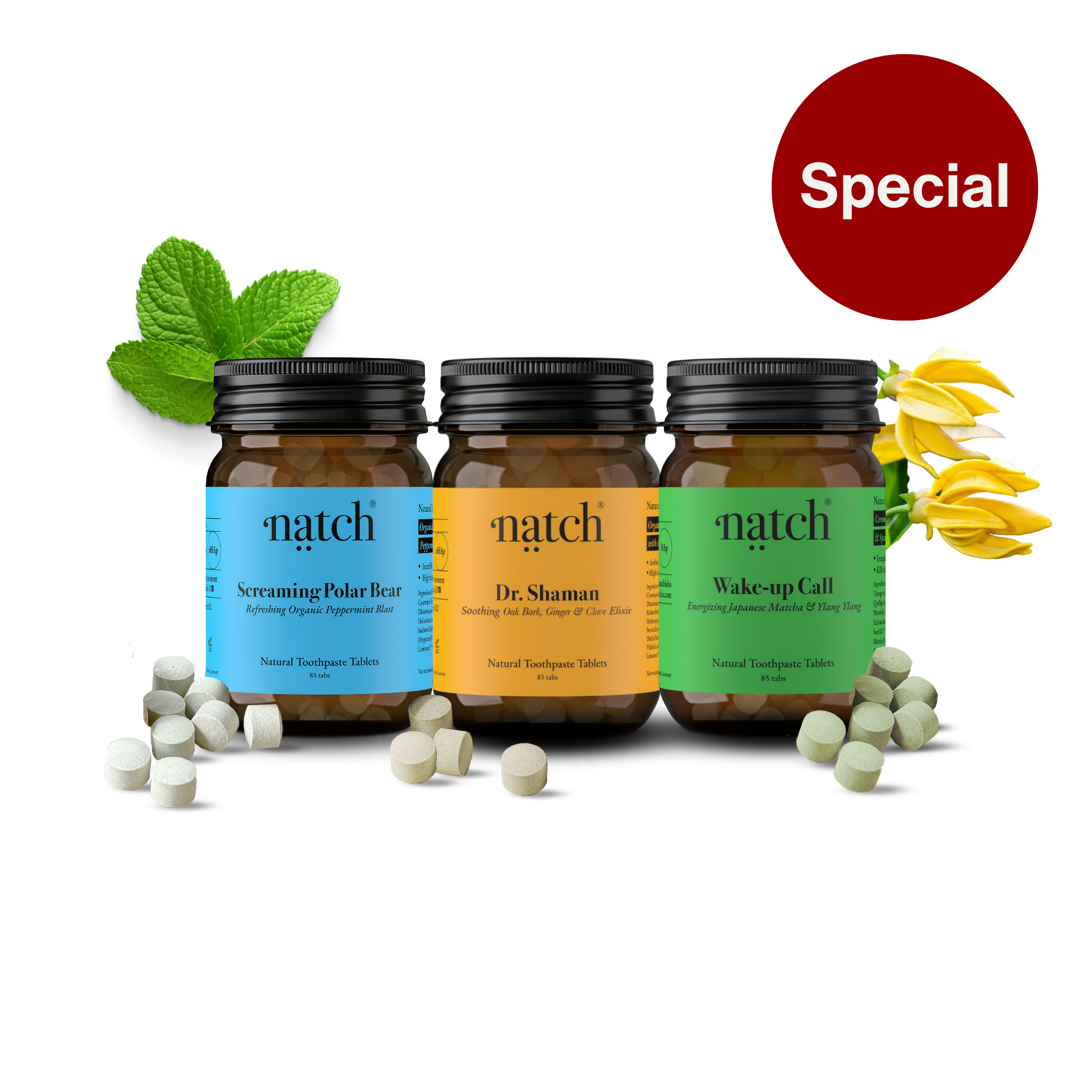 Ménage à Trois Special Edition •• Natch - Natural Toothpaste Tabs ...