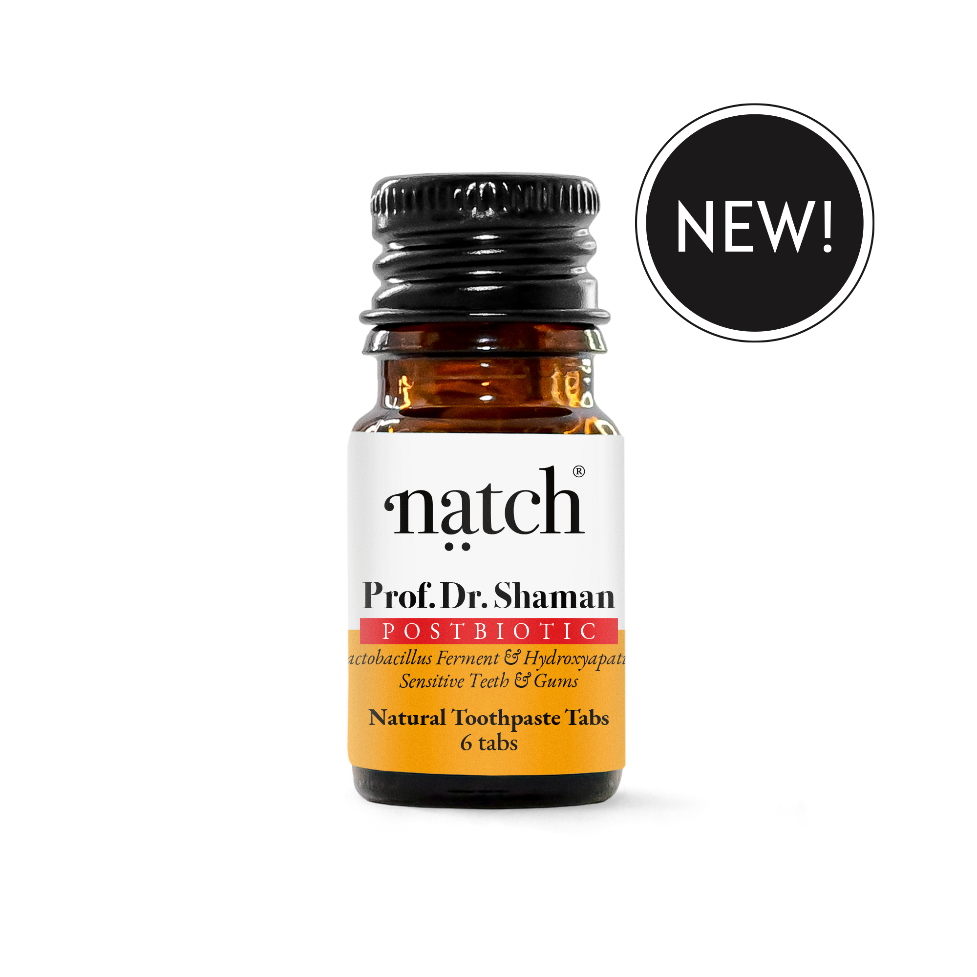 Natch •• Natural Toothpaste Tablets - Prof. Dr. Shaman Mini Bottle ...